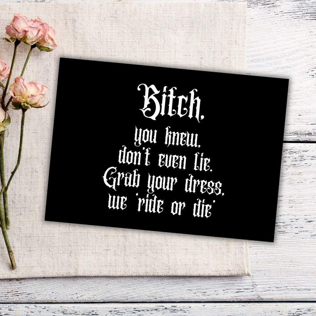 Gothic Bridesmaid Proposal Card Black Gothic Wedding Be My Bridesmaid ...