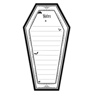 Gothic Coffin to Do Lists Printable Digital Download Gothic Planner ...