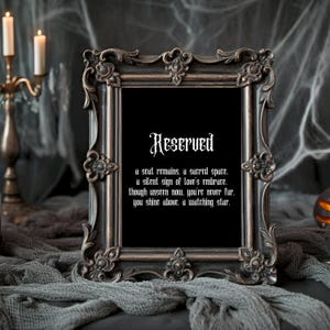 Memorial Table Sign Gothic Design in Loving Memory Printable Download ...