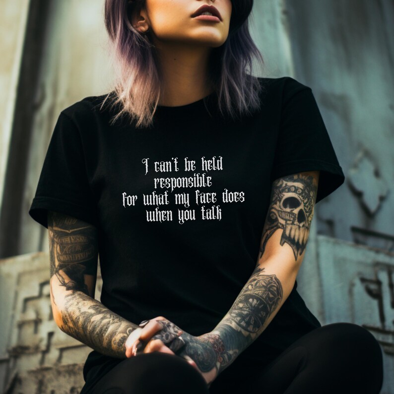 Gothic Shirt Spooky Ghost Design Goth Witchy Clothes Aesthetic Emo ...