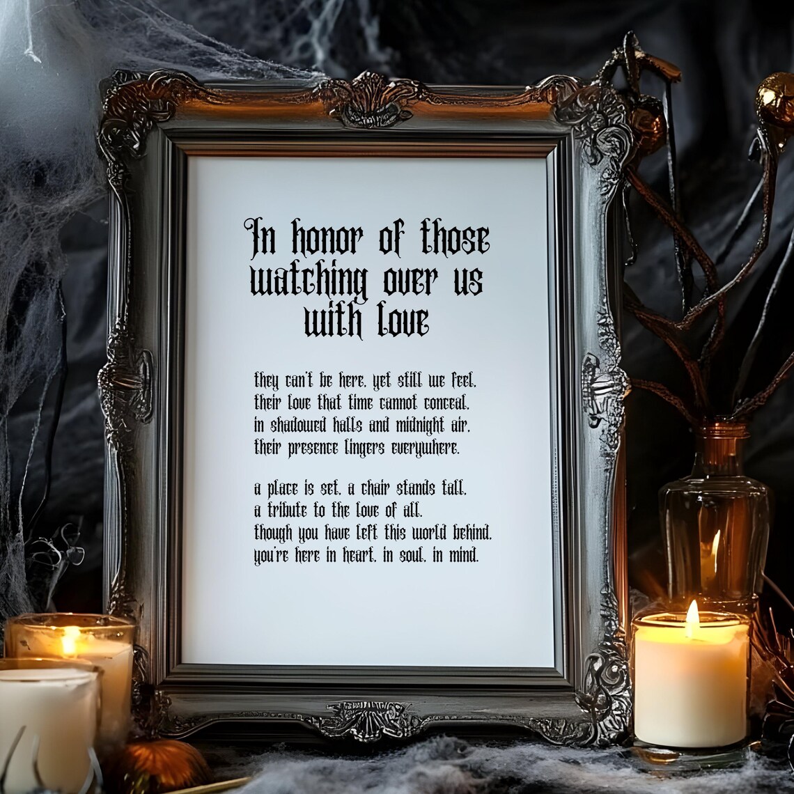 Memorial Table Sign Gothic Design in Loving Memory Printable Download ...