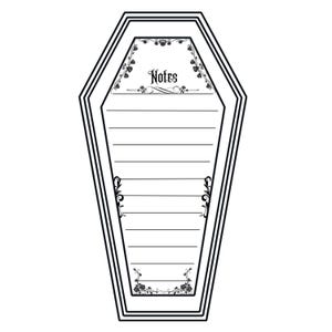 Gothic Coffin to Do Lists Printable Digital Download Gothic Planner ...
