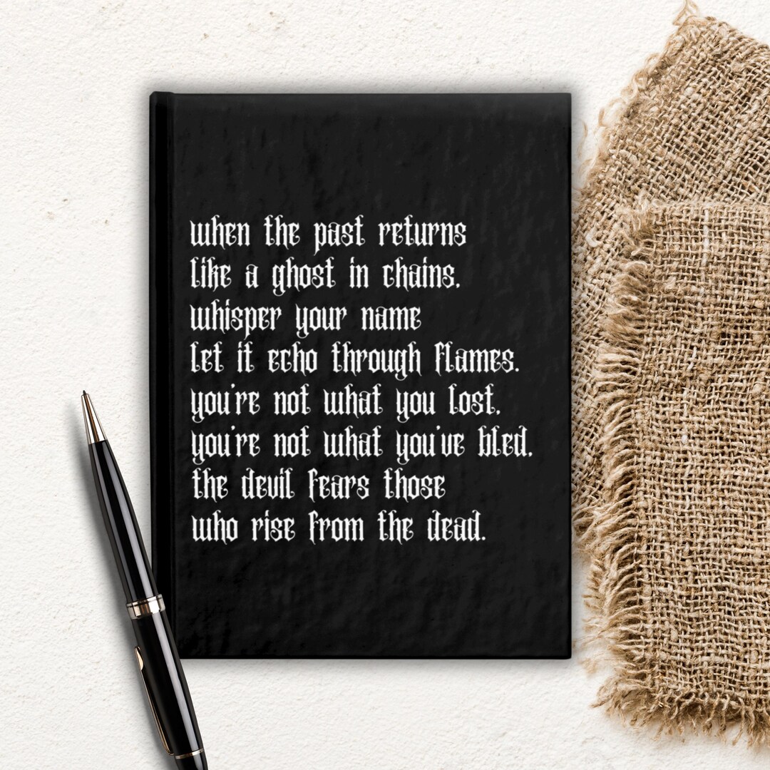 Gothic Motivational Journal Goth Poem Gifts for Goths Witchy Notebook ...