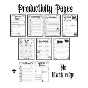 Witchy Goth Printable Daily Planner-pages 2025 2026 Planning A4 and US ...