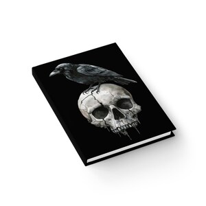 Gothic Journal Crow Core Notebook Black Hardcover Goth Diary Aesthetic ...