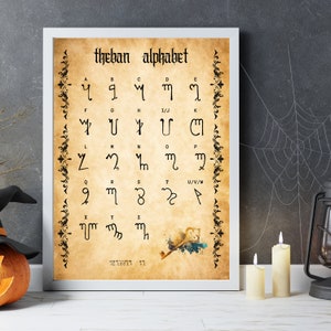 Theban Alphabet Digital Download, Printable PDF A4 + US Letter Witch ...