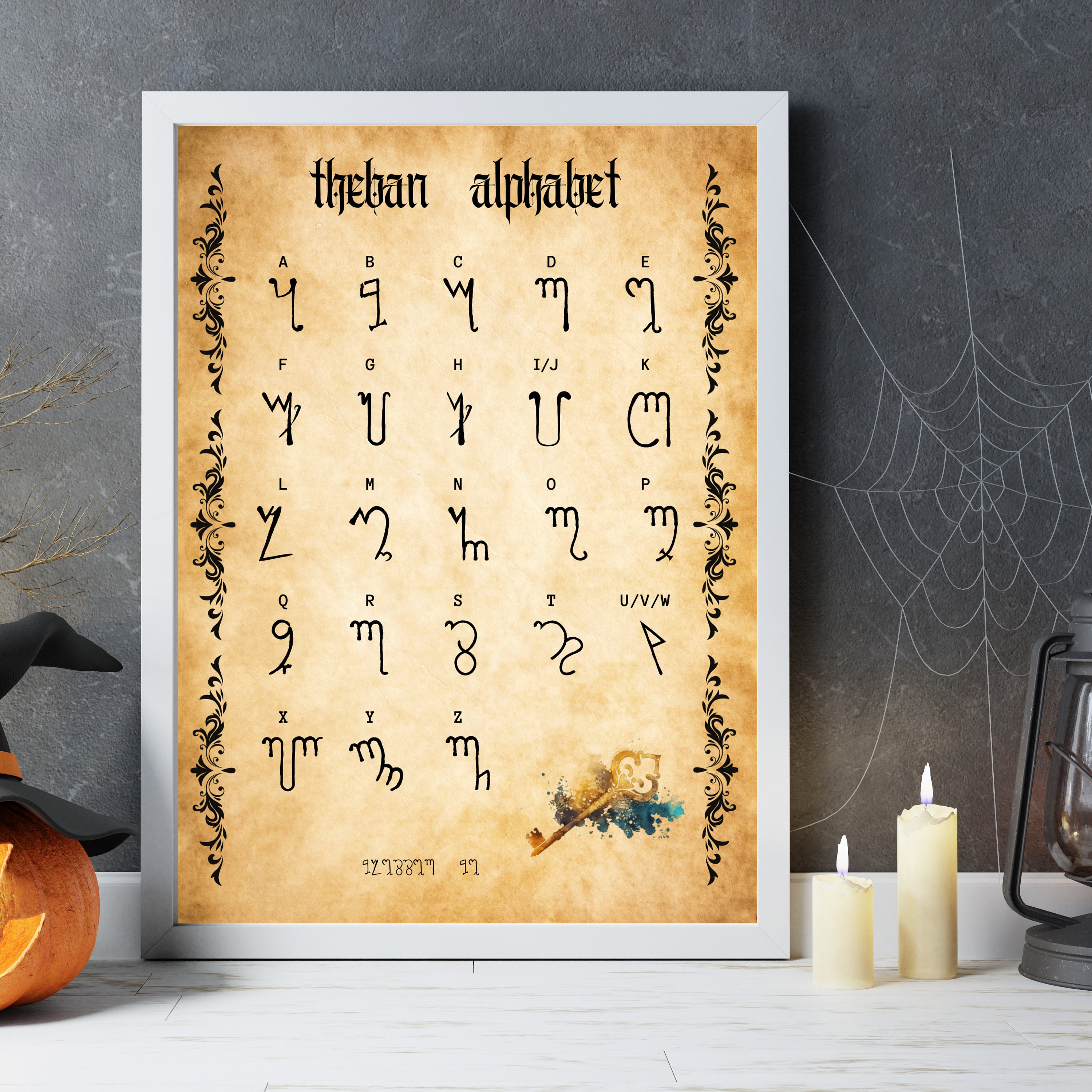 Theban Alphabet Digital Download, Printable PDF A4 US Letter Witch ...