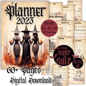 Witchy Planner 2025, Pagan Calendar 2025 Digital Download Pages ...