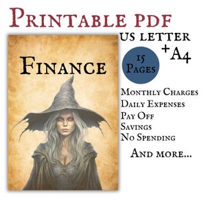 Witch Financial Planner Pages Finance Planner Witch Core Budget Planner Printable Download ...