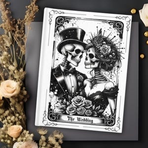 Witchy Gothic Wedding Guest Book Tarot Blank Pages A5 Personalized ...