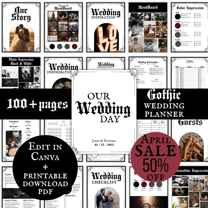 Wedding Gothic Template - Etsy