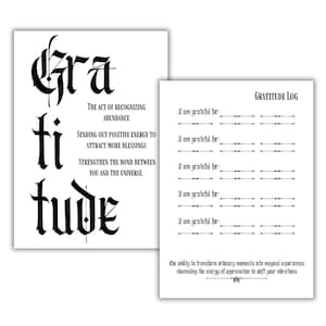 Witchy Printable Dashboard Planner Insert Aesthetic Gratitude Dashboard ...