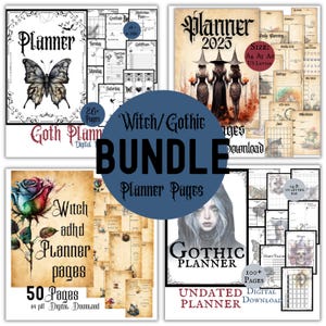 Witch/gothic Planner Pages Bundle, Daily Weekly Monthly Witchcraft ...
