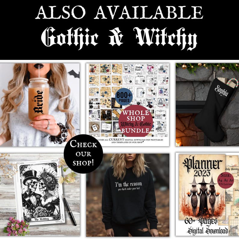 Gothic Love Card Printable Download Valentines Card Gothic Lovers Emo ...