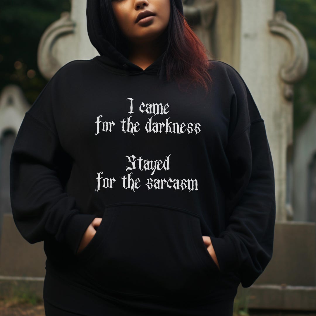 Gothic Hoodie Black Goth Witchy Clothes Aesthetic Emo Hoodie Funny ...