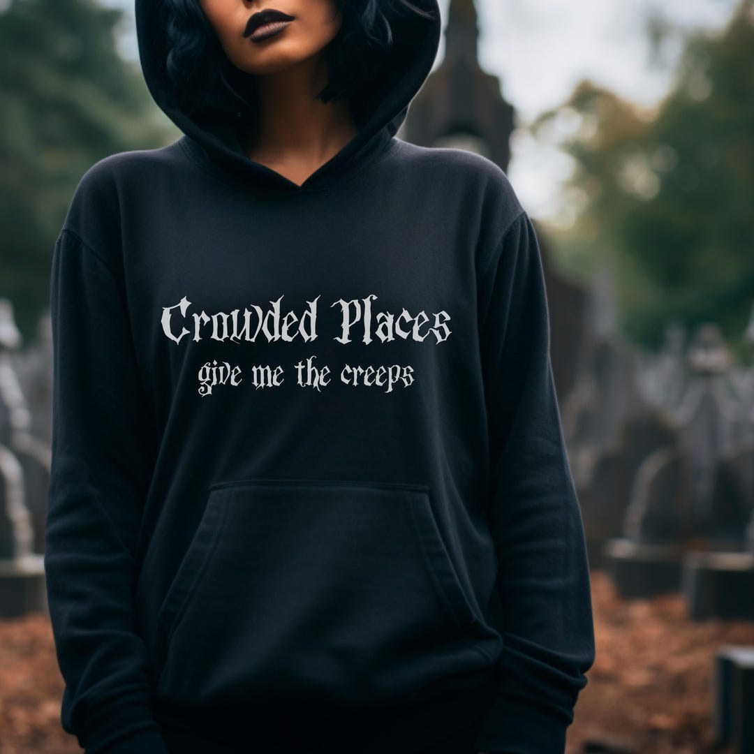 Gothic Hoodie Black Gothic Goth Witchy Clothes Aesthetic Emo Hoodie ...