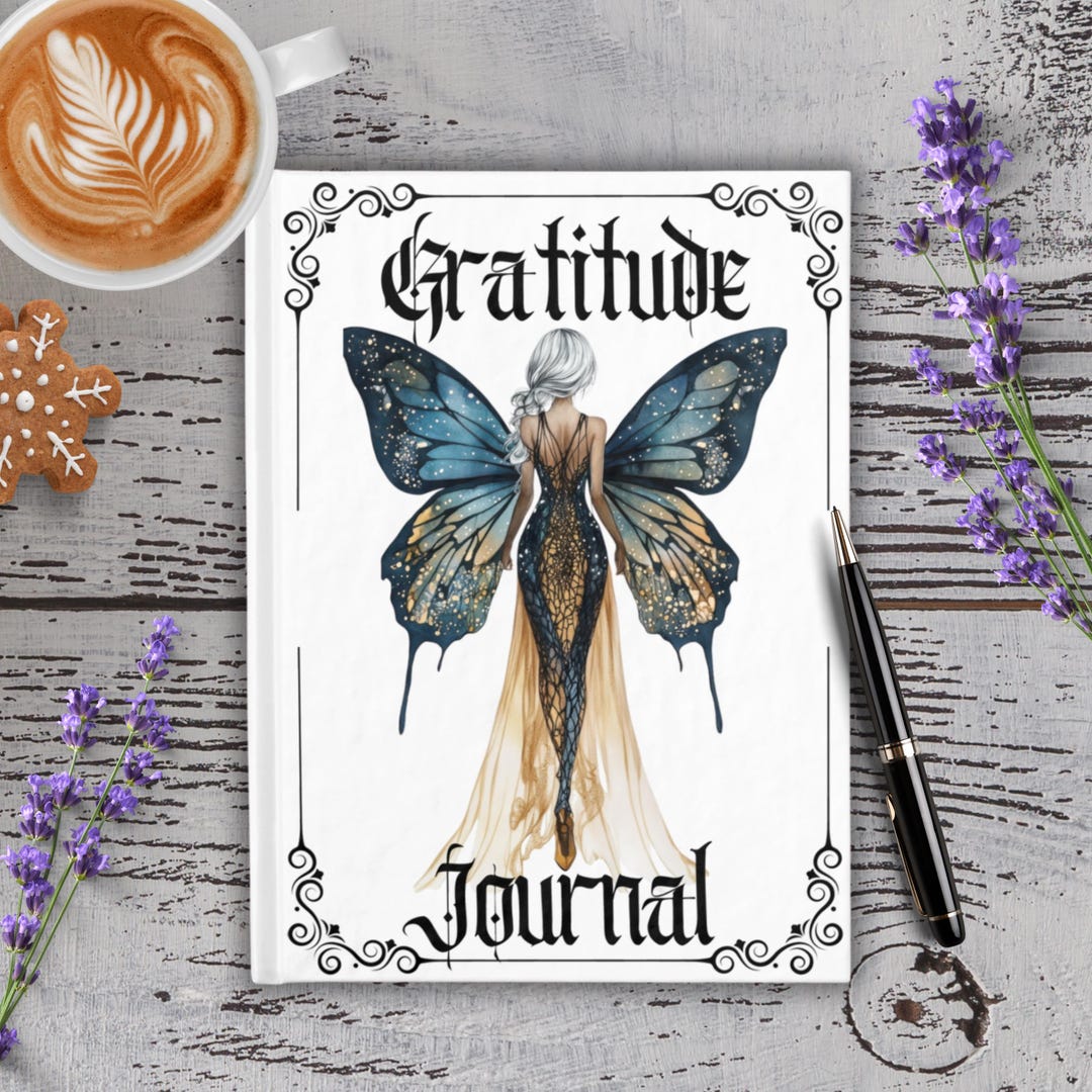 Witchy Gratitude Journal Witch Design Goth Hardcover Journal Blank ...