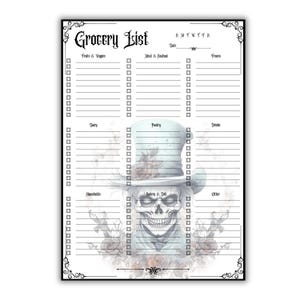 Grocery List Gothic Design Printable Download Shopping List Weekly ...