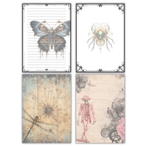 Gothic Journal Pages Pdf Download Printable Stationary Witchy Goth ...