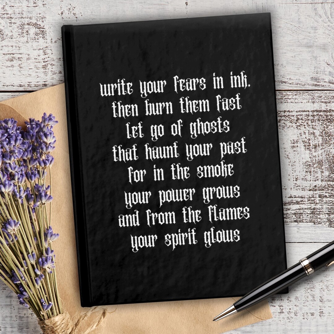 Gothic Motivational Journal Goth Poem Gifts for Goths Witchy Notebook ...