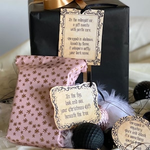 Gothic Christmas Gift Tags Vintage Printable Download Witchy Gift ...