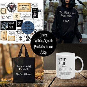 Gothic Hoodie Black Gothic Goth Witchy Clothes Aesthetic Emo Hoodie ...