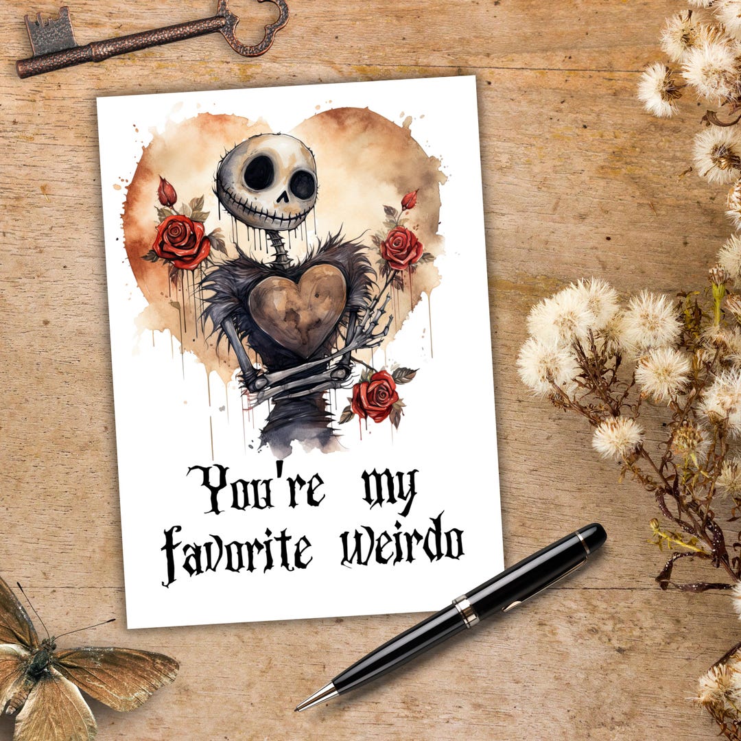 Gothic Love Card Printable Download Valentines Card Gothic Lovers Emo ...