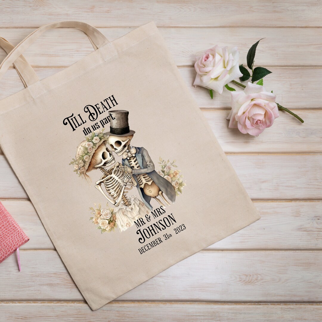 Custom Witch Tote Bag, Personalized Couples Bag, Wedding Customized ...