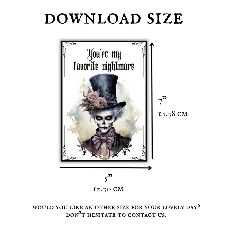 Gothic Love Card Printable Download Valentines Card Gothic Lovers Emo ...
