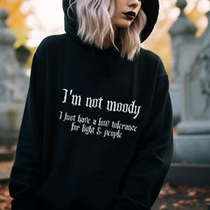 Gothic Hoodie Black Gothic Goth Witchy Clothes Aesthetic Emo Hoodie ...