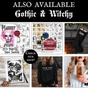 Gothic Planner Undated Printable Pdf Pages Witchy Planner Goth Dark ...
