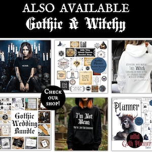 Witchy Weekly Planner Pages Printable Download One Week Organizer Witch ...