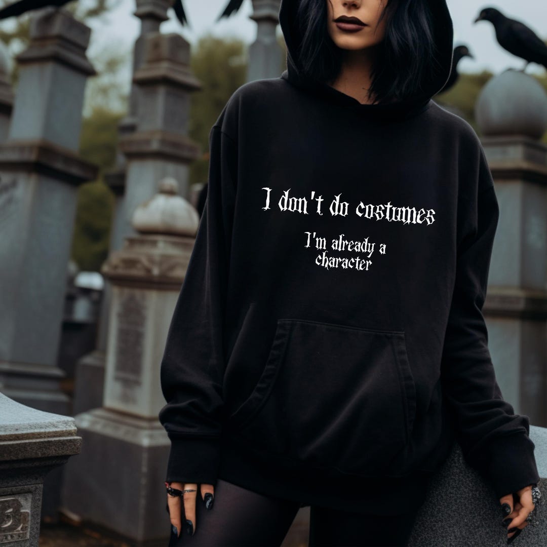 Gothic Hoodie Black Gothic Goth Witchy Clothes Aesthetic Emo Hoodie ...