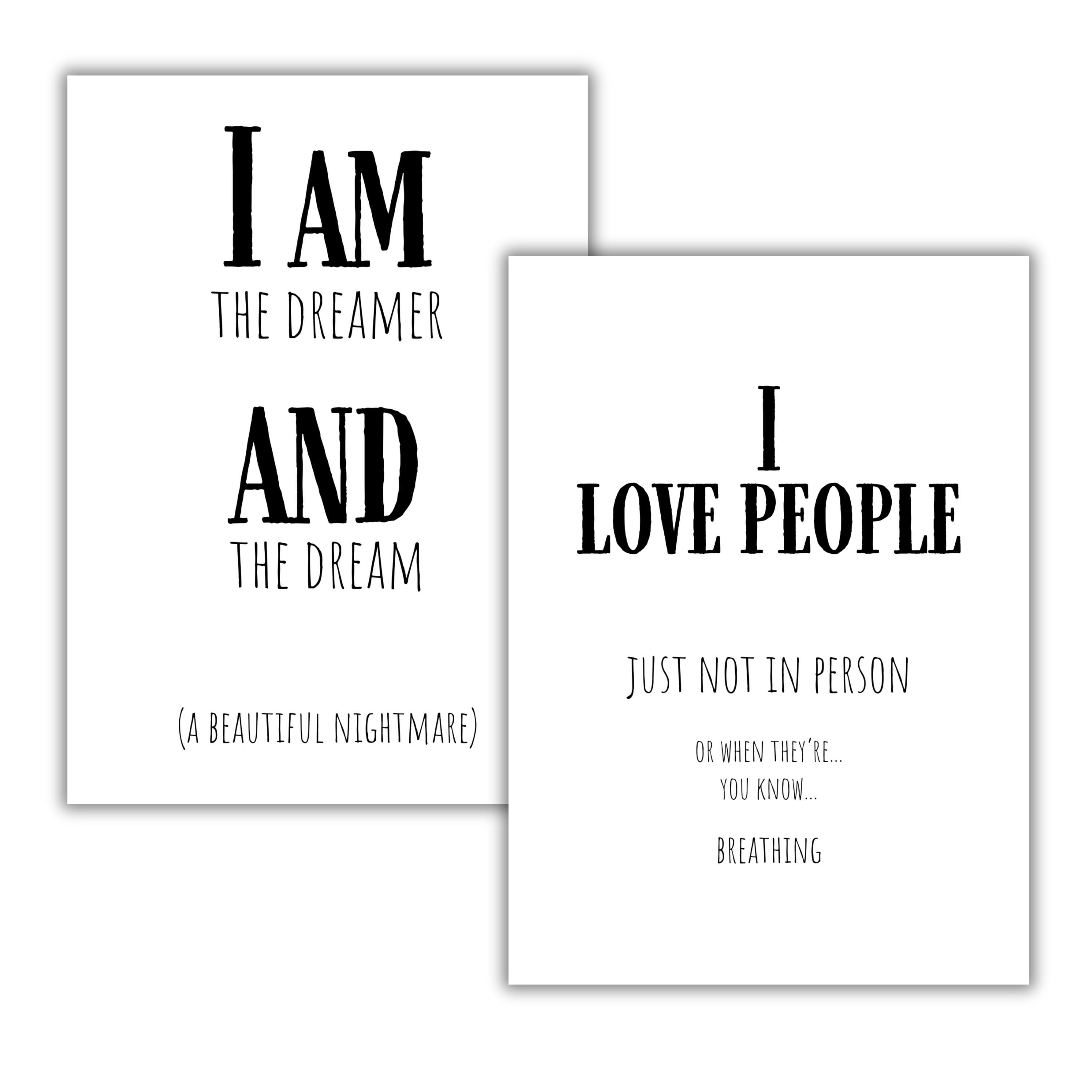 Gothic Quote Cards Printable Download Pages Funny Gothic Phrases Gothic ...