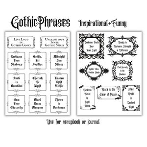 Gothic Quotes Printable Download Words Dark Academia Prints Digital ...