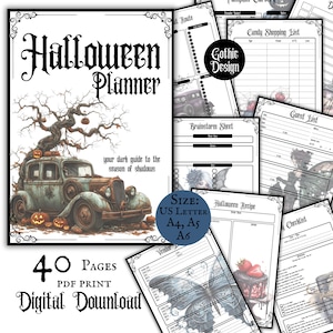 Halloween Planner Printable Pdf Download Pages Spooky Season Party ...