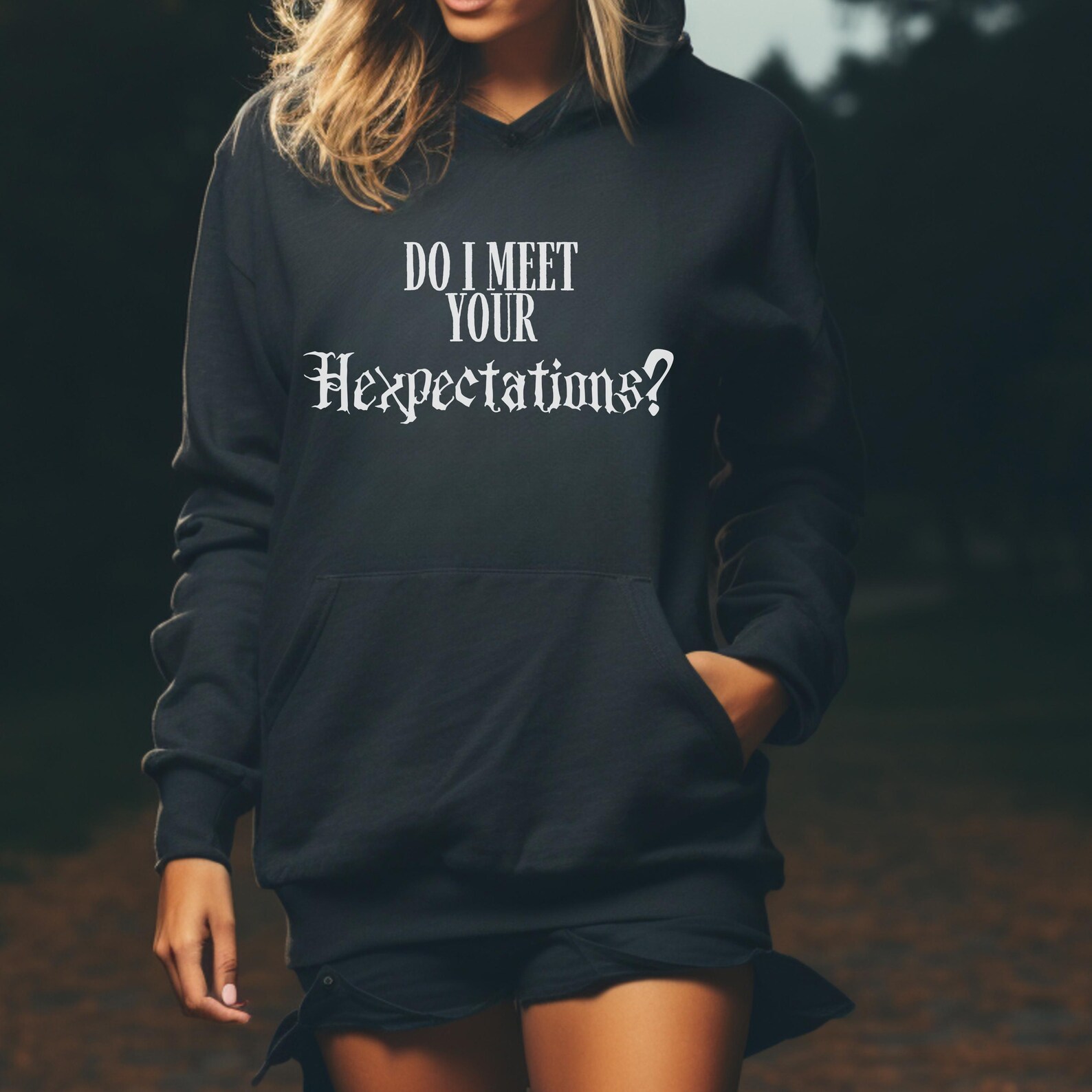 Witchy Hoodie Black Goth Witchy Clothes Aesthetic Emo Hoodie Funny ...