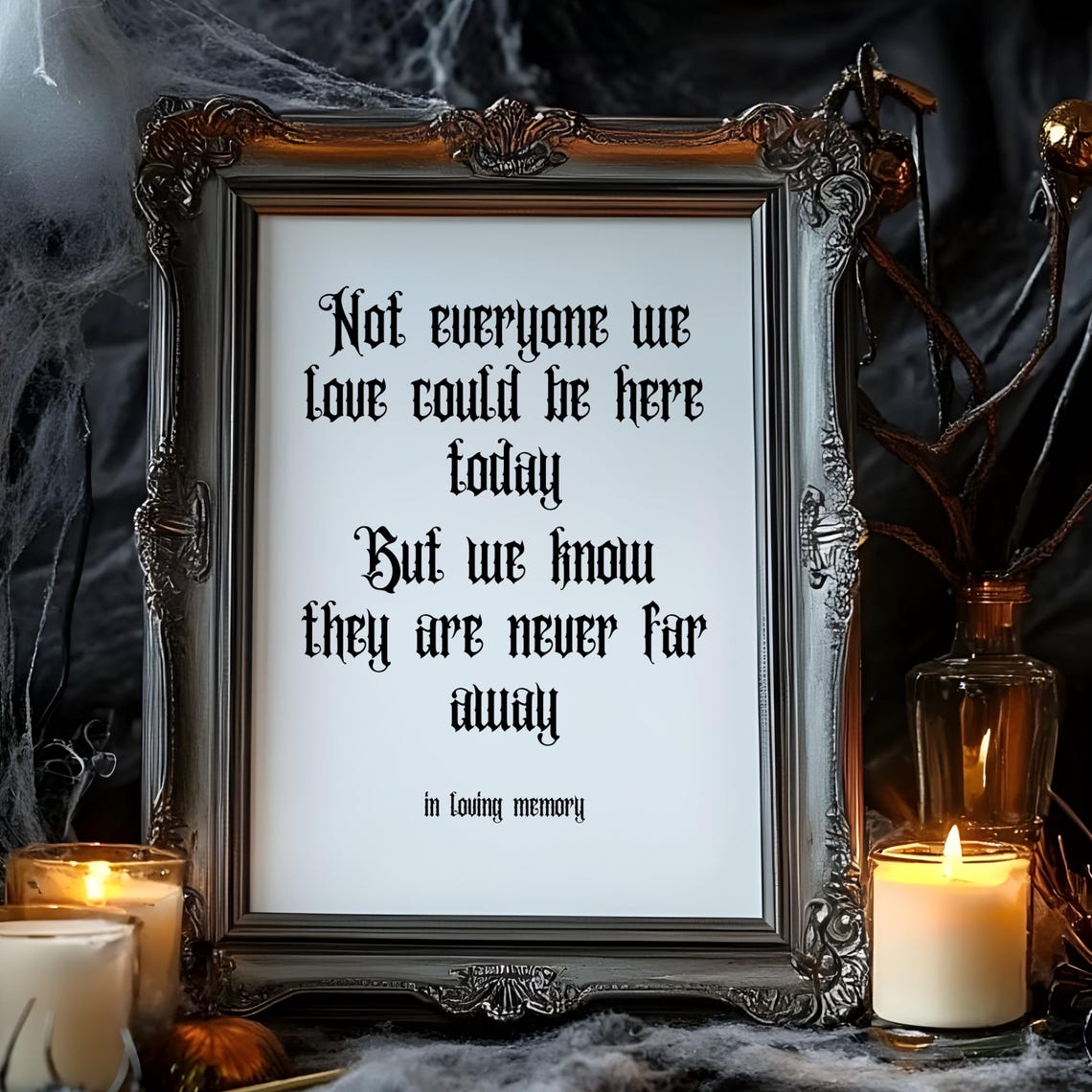 Memorial Table Sign Gothic Design in Loving Memory Printable Download ...