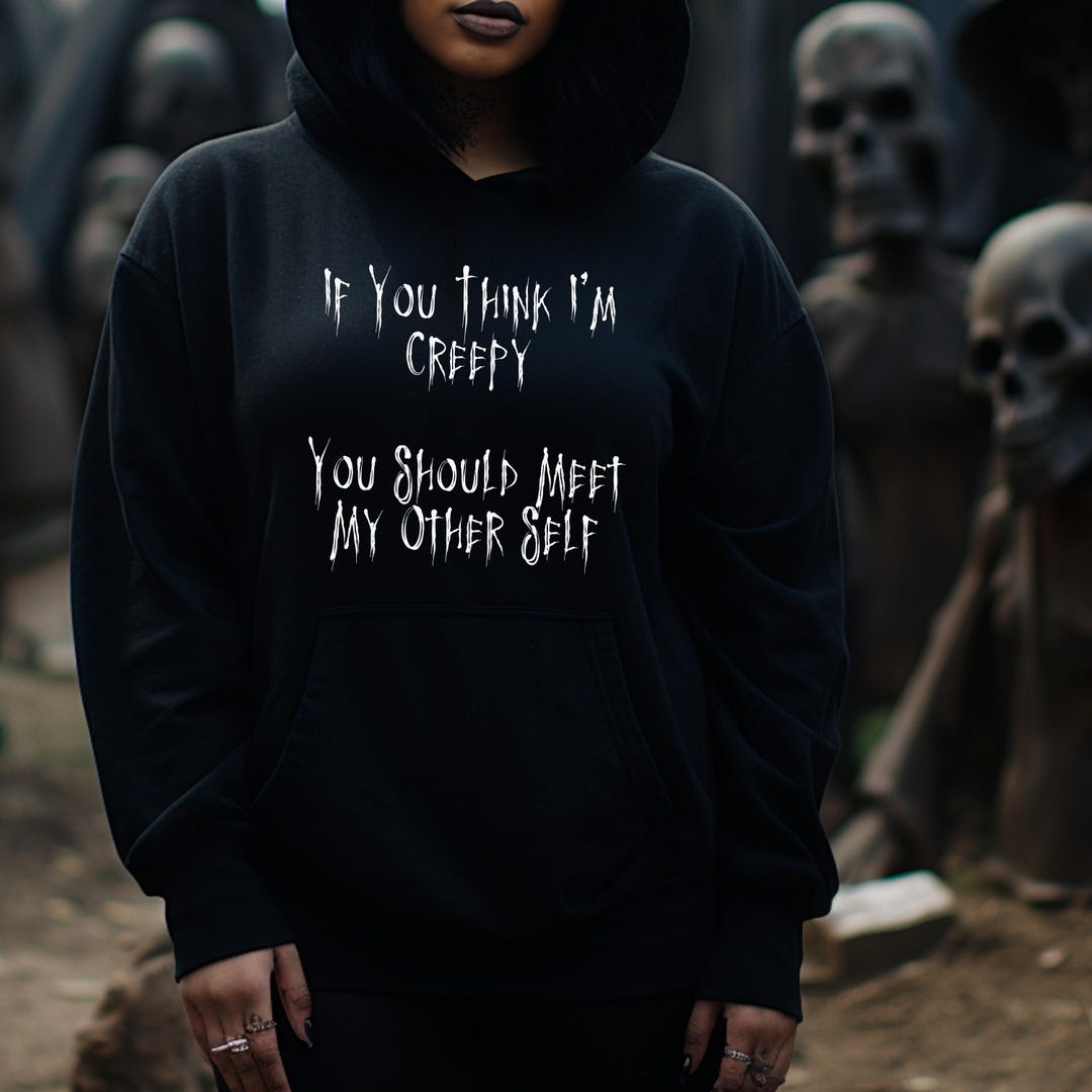 Gothic Hoodie Black Goth Witchy Clothes Aesthetic Emo Hoodie Funny ...