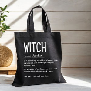 Witch Bag Custom Dictionary Witch Quote Funny Witch Gift, Magical Tote ...