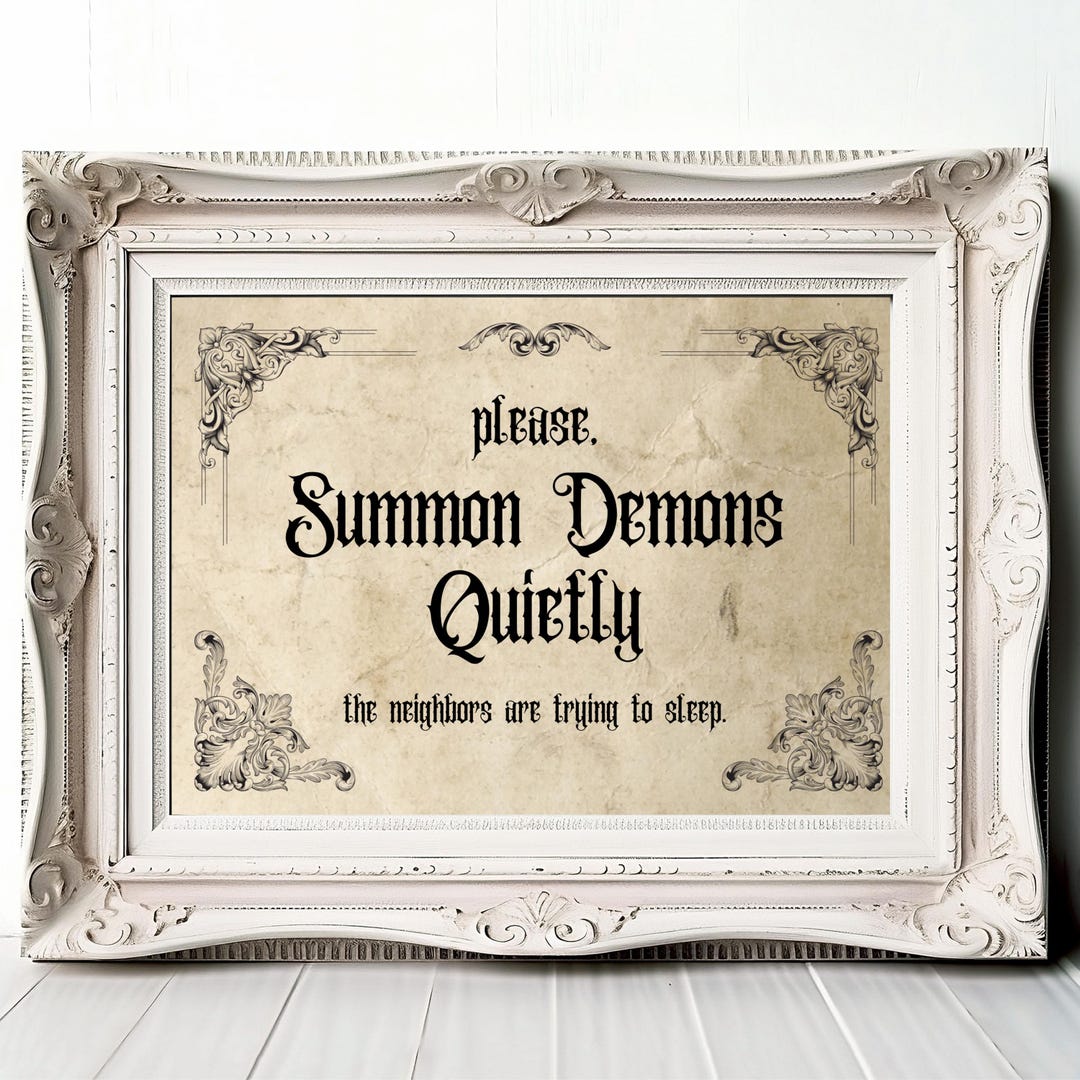 Gothic Art Print Funny Tekst Printable Pdf Download Witchy Printable ...