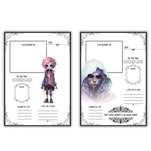 Gothic Gratitude Journal Pages Printable Download Gothic Daily Planner ...