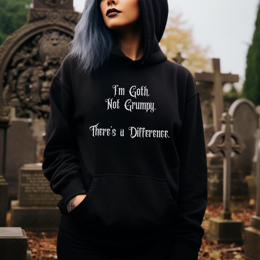 Gothic Hoodie Black Goth Witchy Clothes Aesthetic Emo Hoodie Funny ...