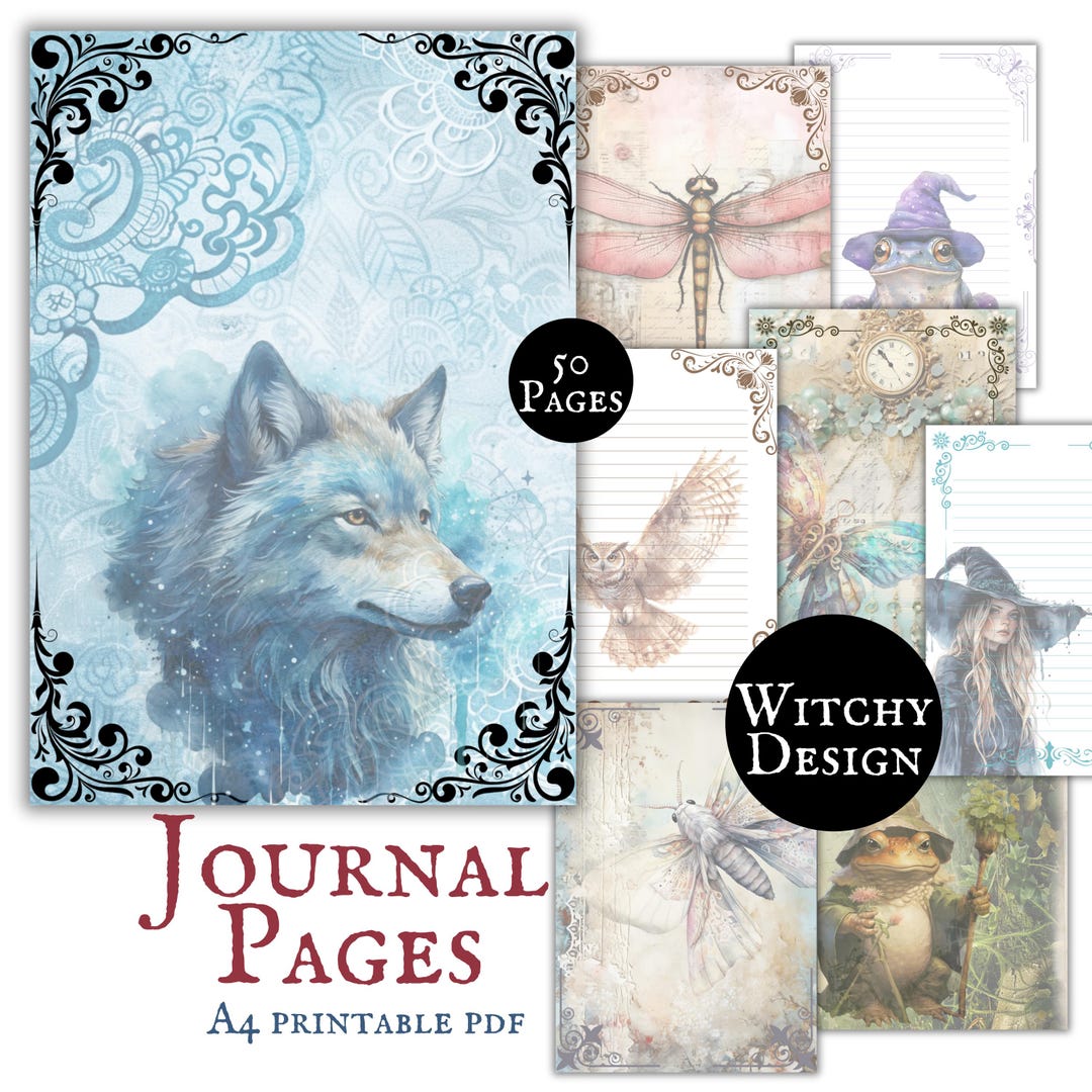 Witchy Journal Pages Pdf Download Printable Stationary Witchy Goth ...