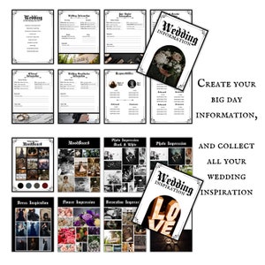Gothic Wedding Planner Template Gothic Design Ultimate Wedding Binder Instant Digital Download ...