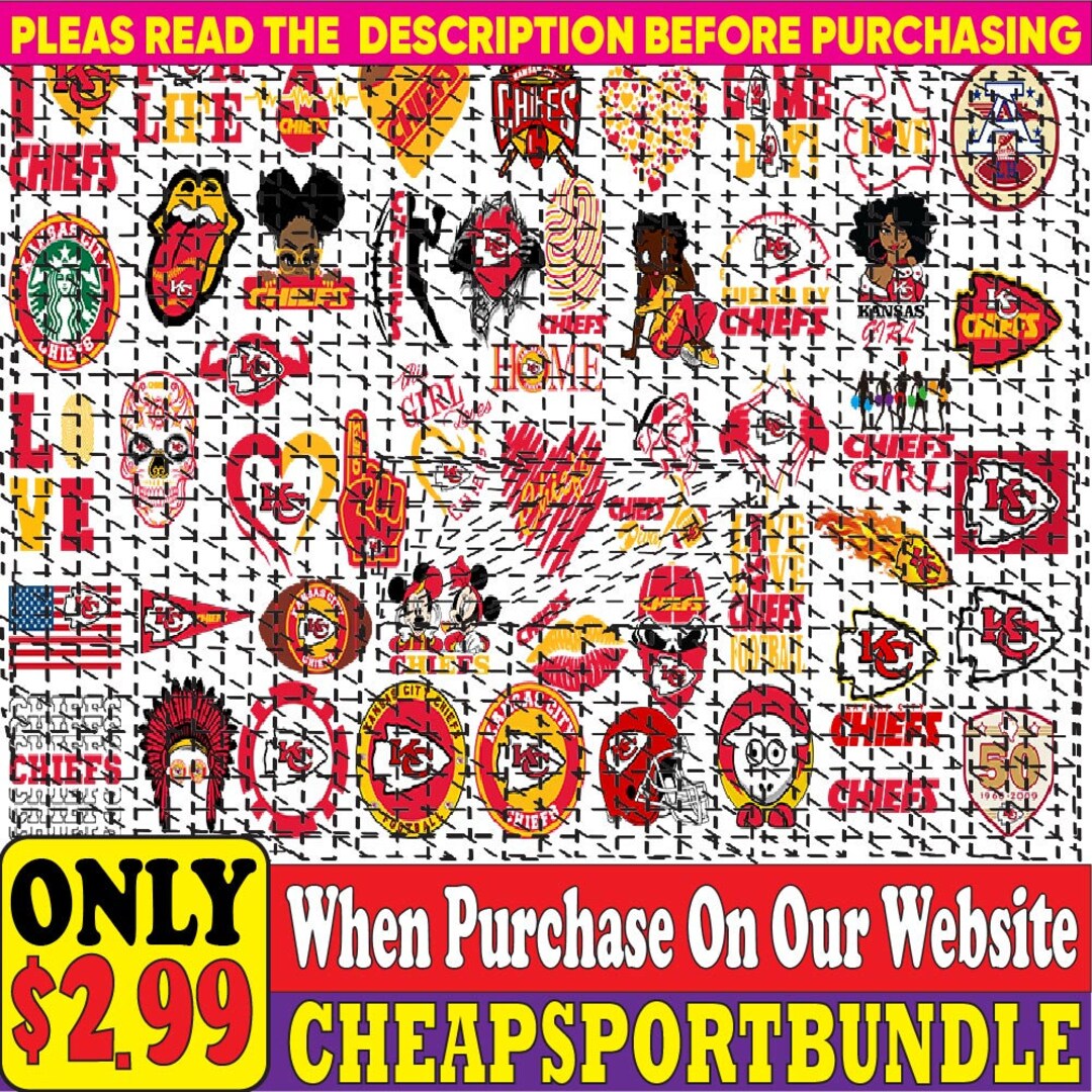 50 Files Kansas City Chiefs Football Teams Svg Kansas City - Etsy