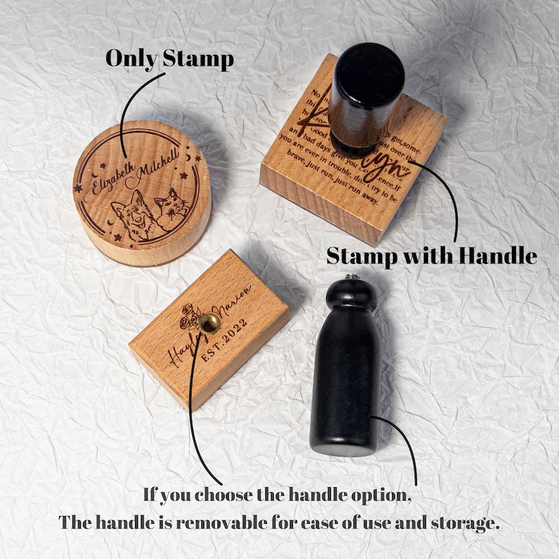 CUSTOM LOGO STAMPS, Any Size Can Be Customized, Used for Book Stamp ...