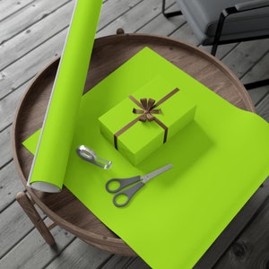 Lime Green Wrapping Paper Rolls Plain Birthday Wrapping Paper Christmas ...