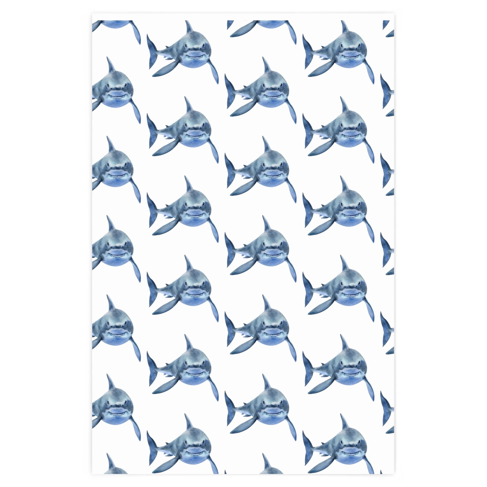 Great White Shark Wrapping Paper Roll Present Wrapping Kids Gift Wrap ...