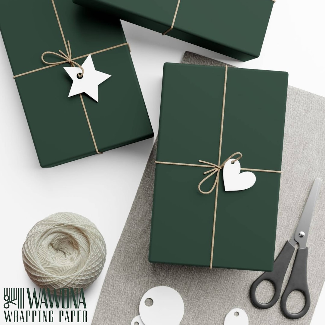 Dark Green Wrapping Paper Rolls Forest Green Plain Wrapping Paper ...